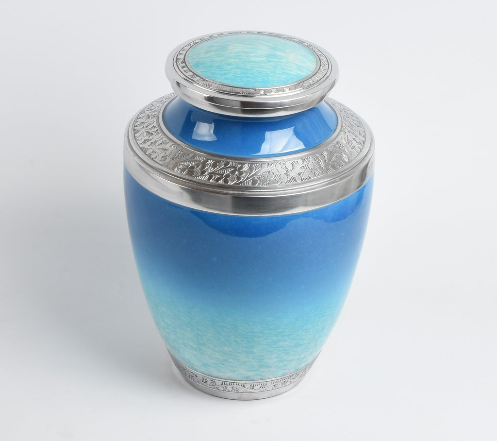 Blue Ocean Aluminium Cremation Testi Urn – UrnsWithLove